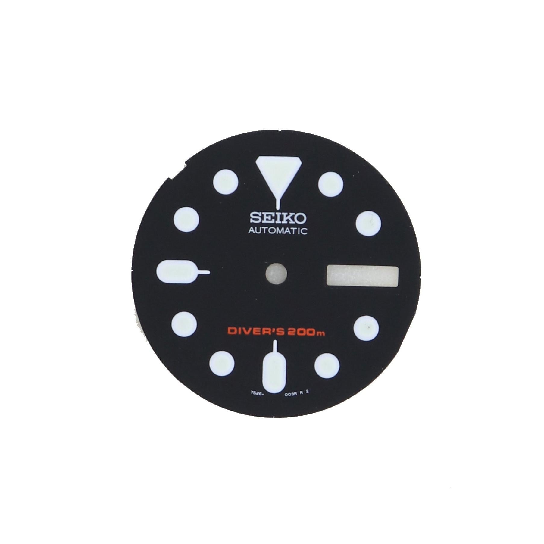 Seiko SKX013 Dial Black Diver 7S26-0030 Replacement 7S26003RXB19
